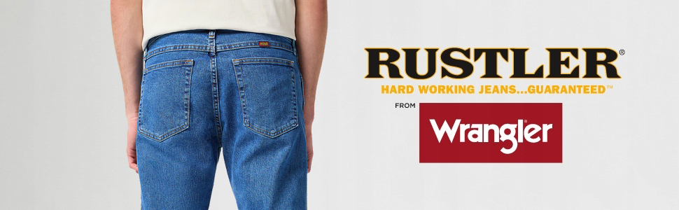 Męskie Spodnie Jeansowe Wrangler Rustler Slim Indigo Mid Niebieskie ...