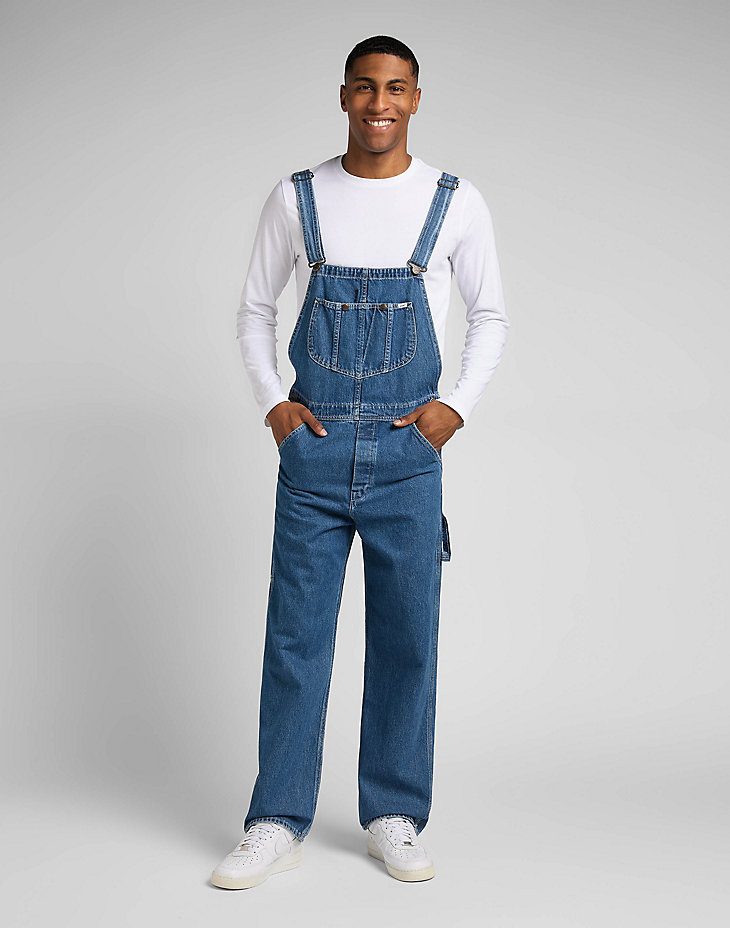 LEE BIB DAY USE MĘSKIE SPODNIE JEANSOWE OGRODNICZKI LOGO L72ZGAGJ ...