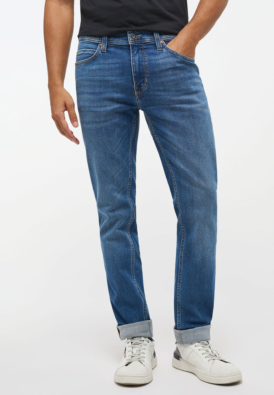 MUSTANG VEGAS MĘSKIE SPODNIE JEANSOWE JEANSY DENIM BLUE 1013202 5000 ...