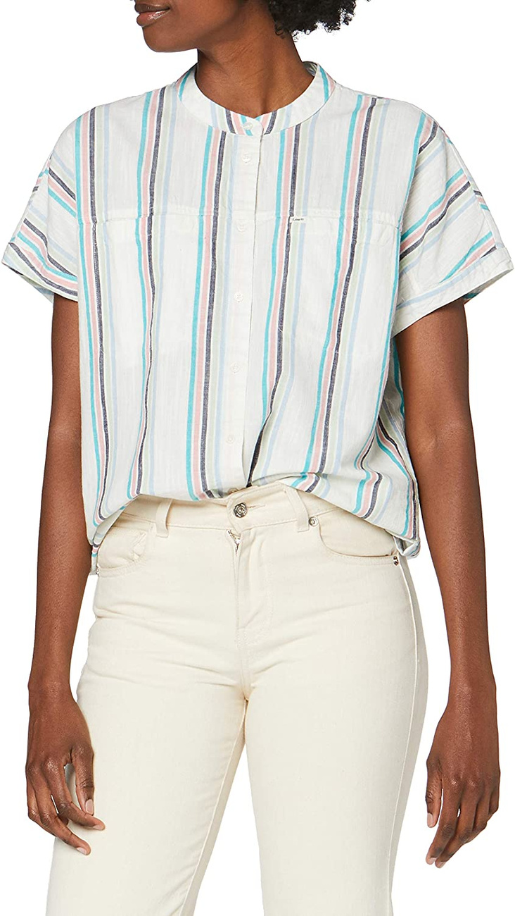 LEE CAP SLEEVE SHIRT DAMSKA KOSZULA BRIGHT WHITE L46FIVLJ 112110911 ...