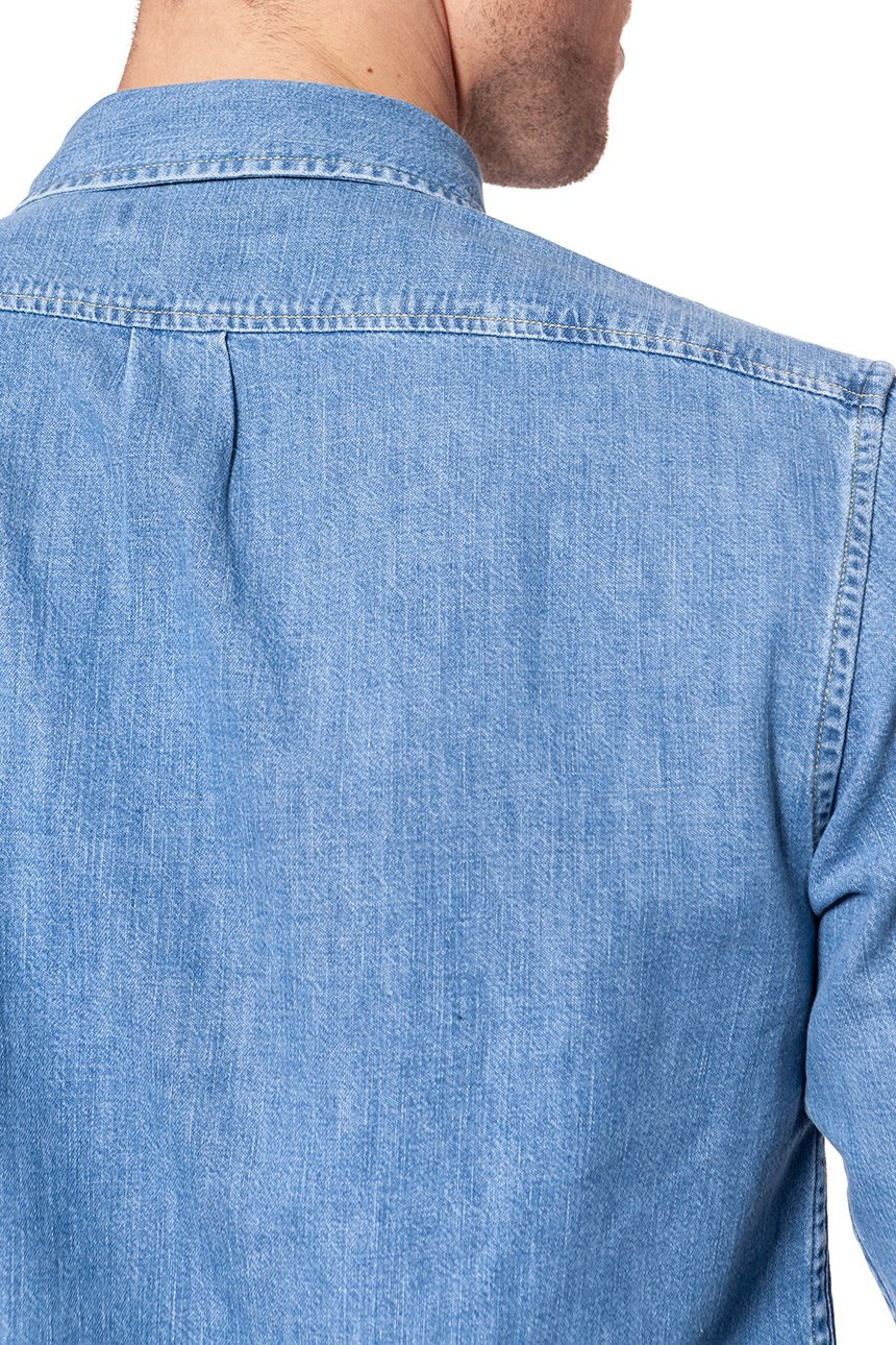 LEE BUTTON DOWN MĘSKA KOSZULA JEANSOWA JEANS SUN FADE L880KXXA L880KXXA