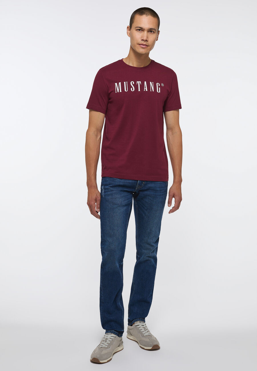 MUSTANG STYLE ALEX C LOGO TEE MĘSKI T-SHIRT KOSZULKA NADRUK ZINFANDEL ...