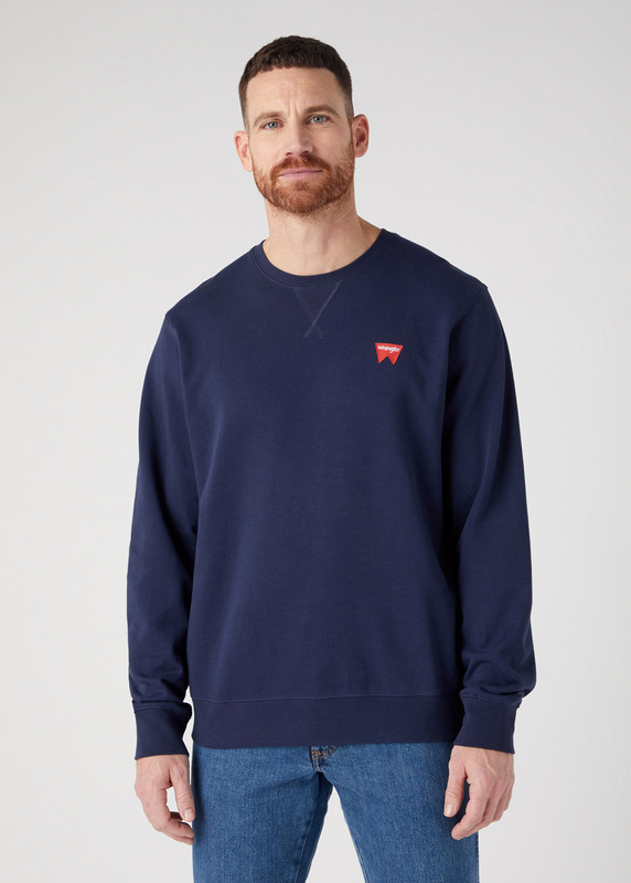WRANGLER MĘSKA BLUZA SIGN OFF CREW REAL NAVY 112341200 W661018289 ...
